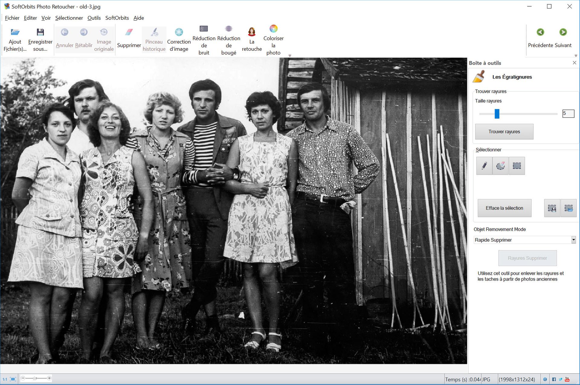 Restaurez les vieilles photos avec Photo Retoucher